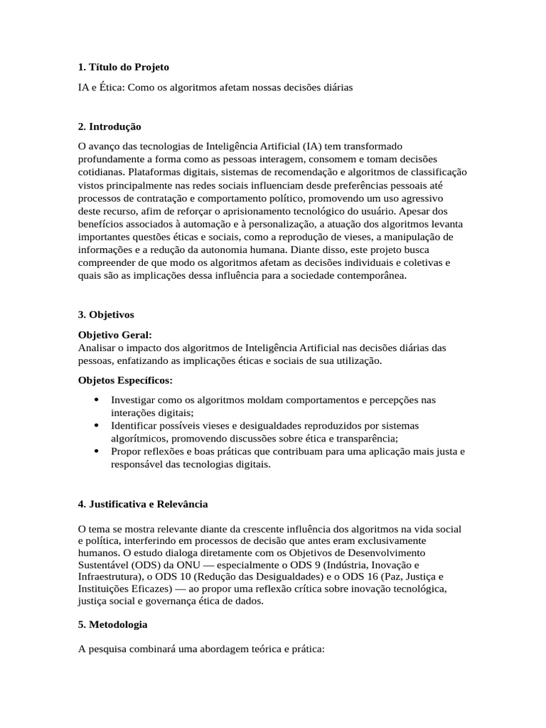 Resumo Projeto Dirigido | PDF | Inteligência artificial | Inteligência ...