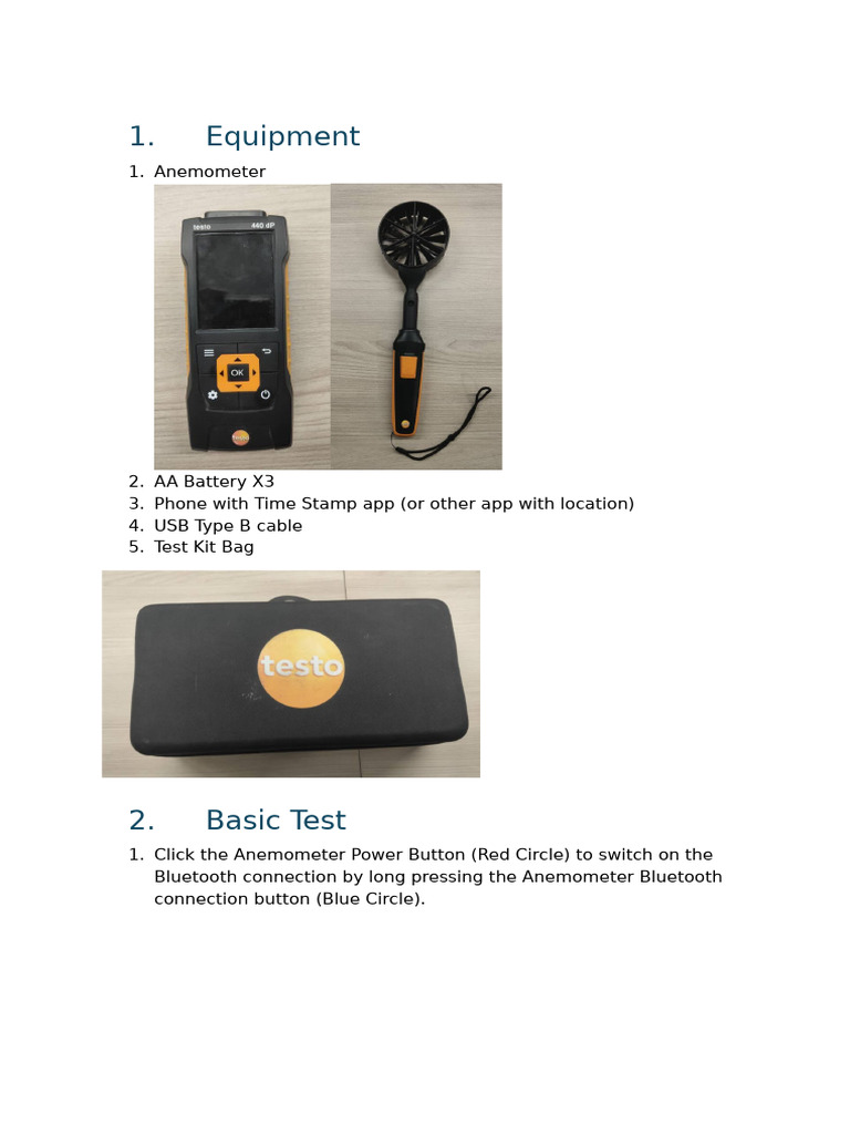 Air Velocity Test | PDF
