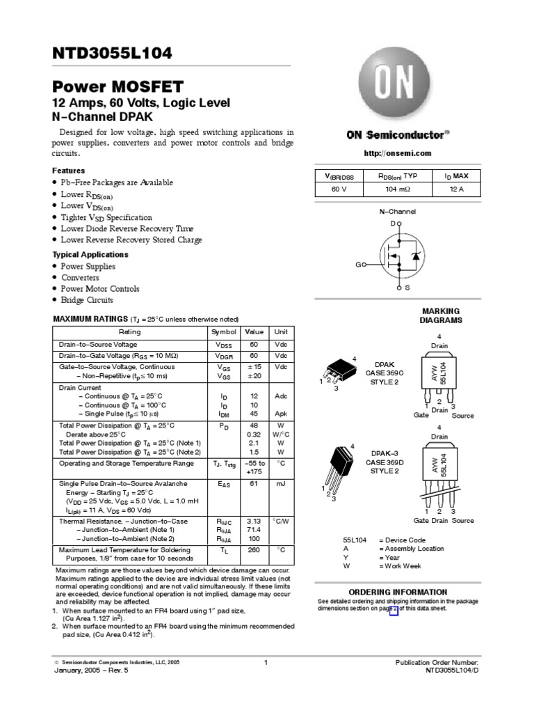3055 Mosfet | PDF | Field Effect Transistor | Mosfet