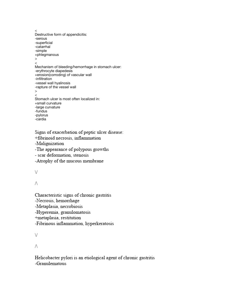 Digestive System Pathologies Overview | PDF