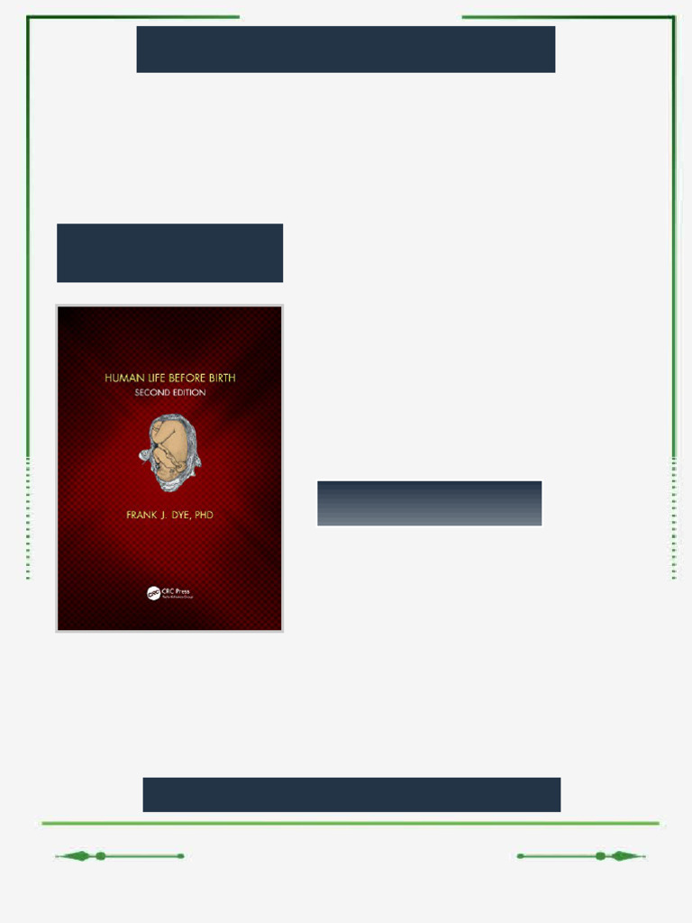 Human Life Before Birth Dye eBook updated digital chapters | PDF | Biology