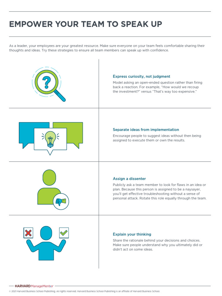 Empower Your Team to Speak Up | PDF