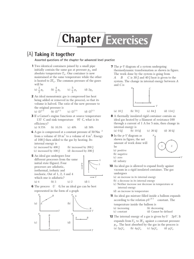 Neet thermodynamics | PDF | Gases | Heat