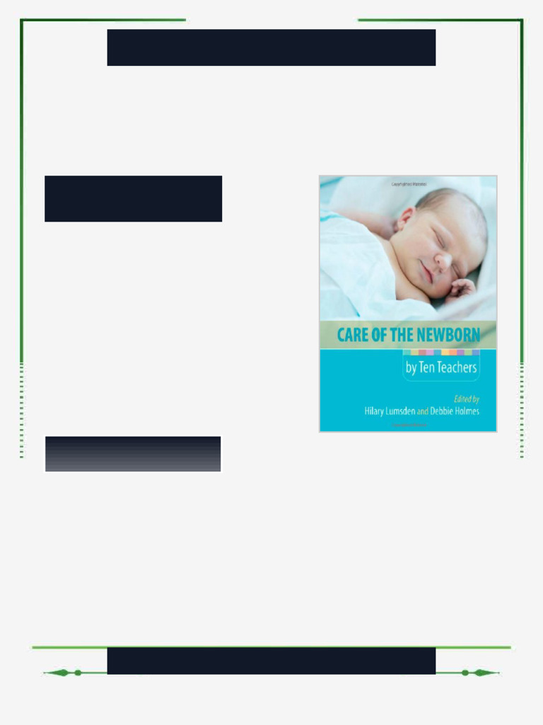 Care of the Newborn by Ten Teachers Hodder Arnold Publication 1st ...
