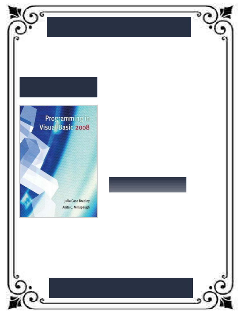 Programming in Visual Basic 2008 7th Edition Julia Case Bradley ebook ...