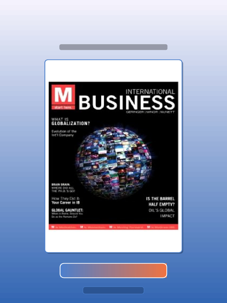 Test Bank for M International Business 1st Edition Michael Geringer ...