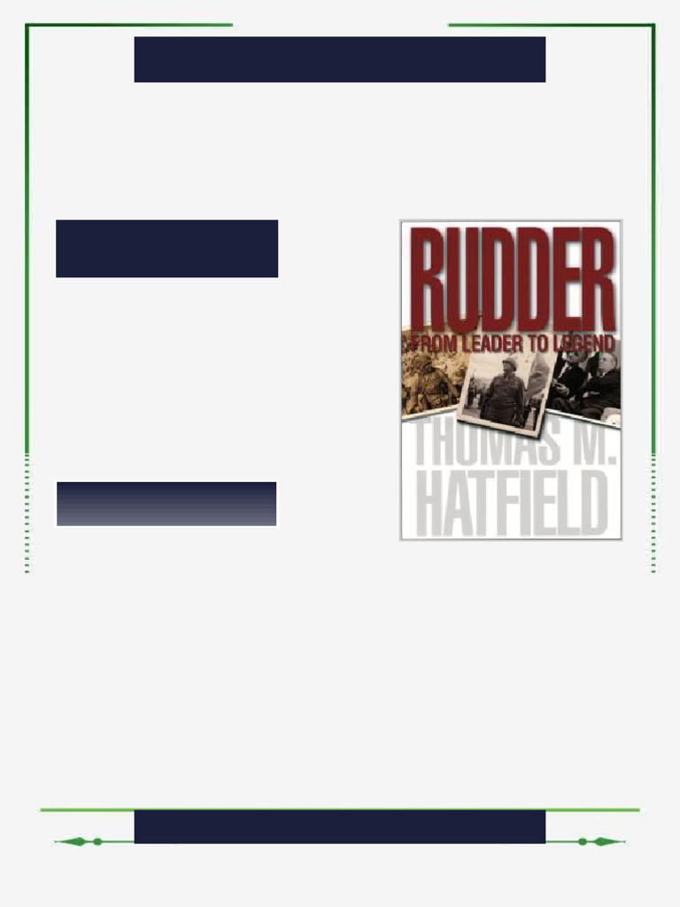 Rudder From Leader to Legend 1st Edition Thomas M. Hatfield ebook 2025 ...