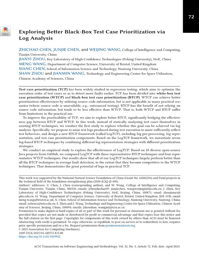 2023 - Exploring Better Black-Box Test Case Prioritization Via Log ...