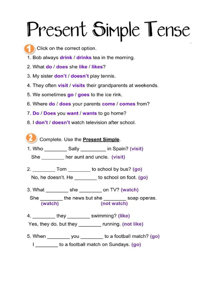 Simple Present 1 | PDF