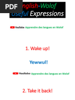 Guide d'Apprentissage du Wolof Débutant | PDF