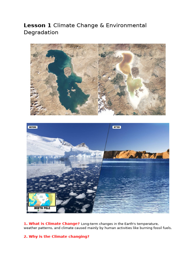 Lesson 1 Climate Change | PDF | Climate Change | Biodiversity