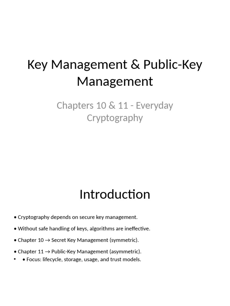 Key Management PublicKey Management | PDF | Key (Cryptography) | Public ...