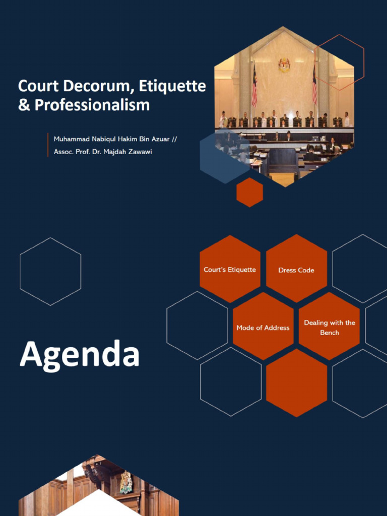 Week 9 - Court Decorum, Etiquette & Professionalism (PNG) | PDF