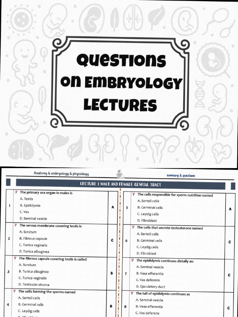 MCQ Embryo Aep Continuous Book | PDF