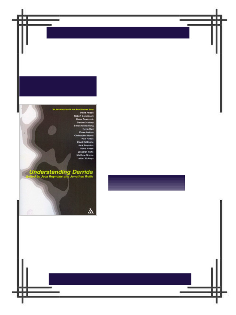 Understanding Derrida First Edition Jack Reynolds ebook complete pdf ...