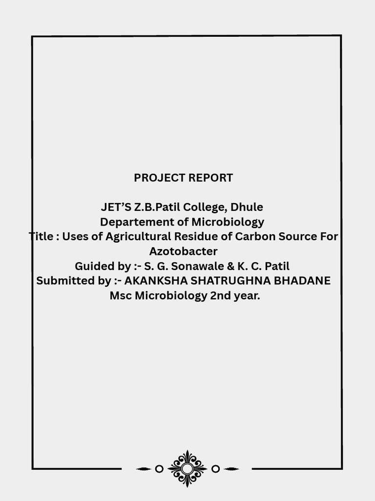 PROJECT REPORT JET's Z.B.patil College, Dhule Departement of ...