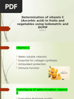 DCPIP Vitamin C Testing Method | PDF