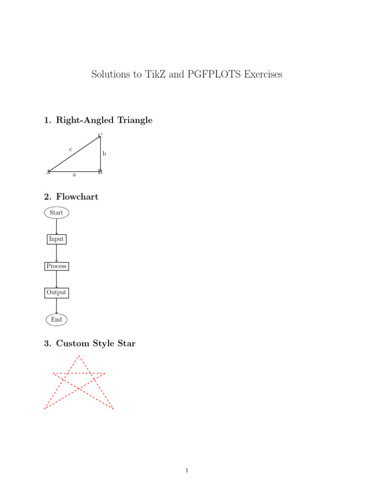 TikZ and PGFPLOTS Exercise Solutions | PDF