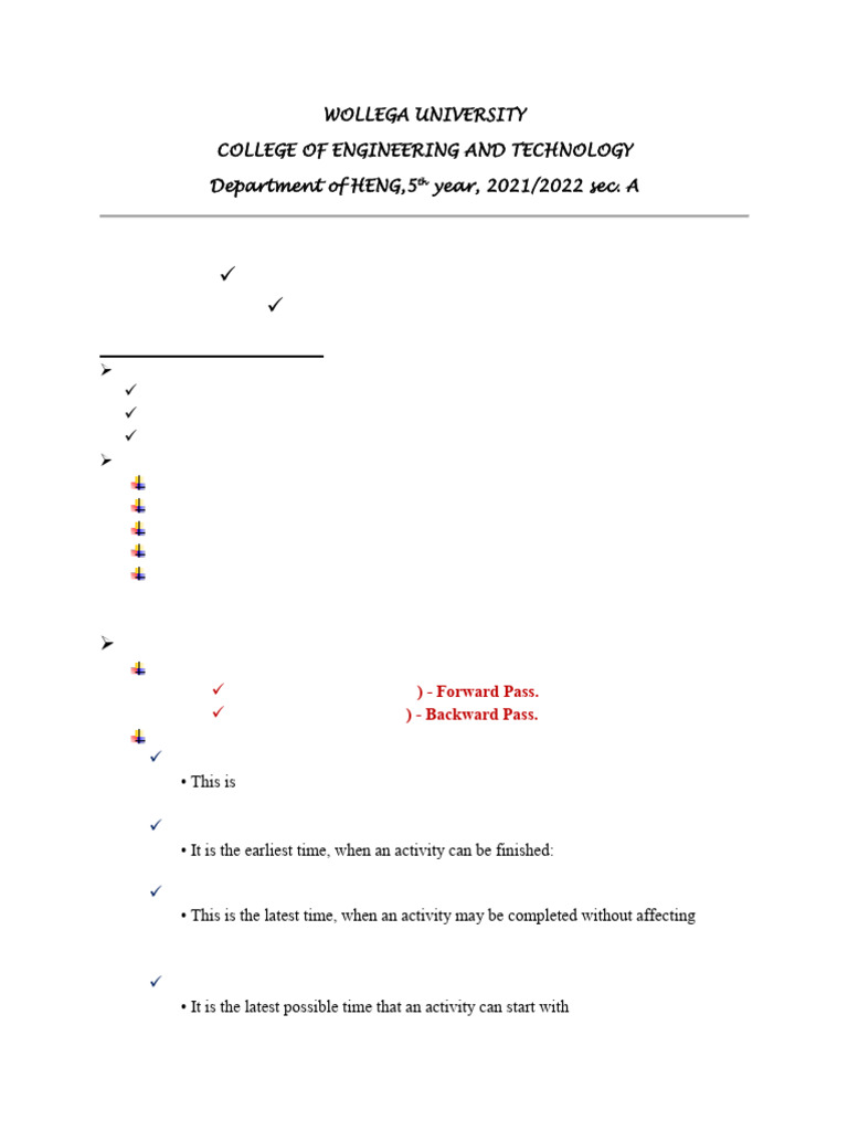 Note for Schedule | PDF | Applied Mathematics