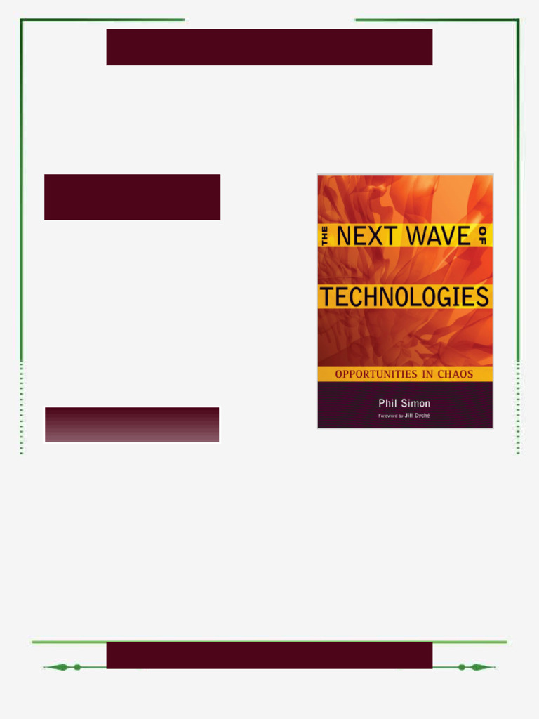 The Next Wave of Technologies Opportunities in Chaos 1st Edition Phil ...