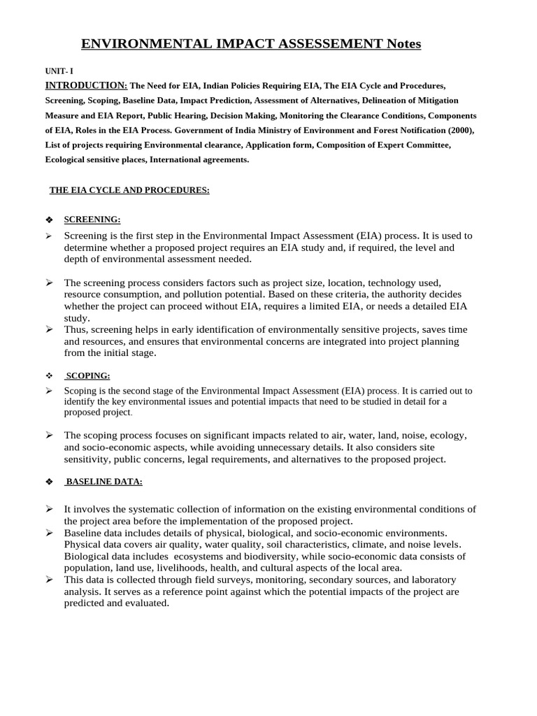 Life Cycle of Eia | PDF | Environmental Impact Assessment | Natural ...