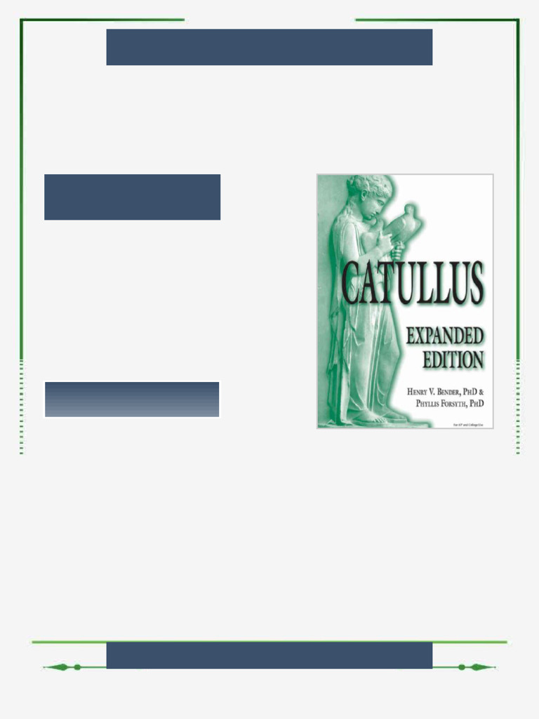 Catullus Expanded Edition Henry V. Bender ebook full digital file set ...
