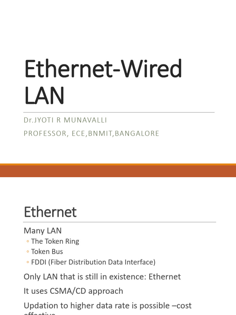 CN Module 2 Datalink Layer Part2 Ppt | PDF | Ethernet | Local Area Network