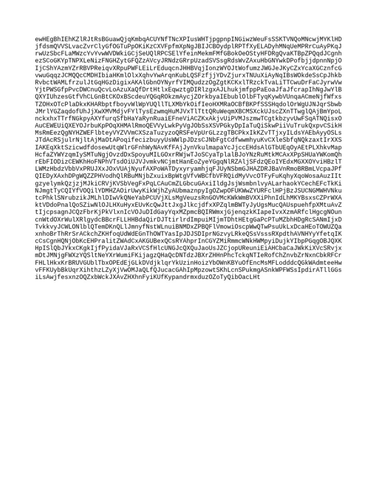 Random Character Sequence Document | PDF