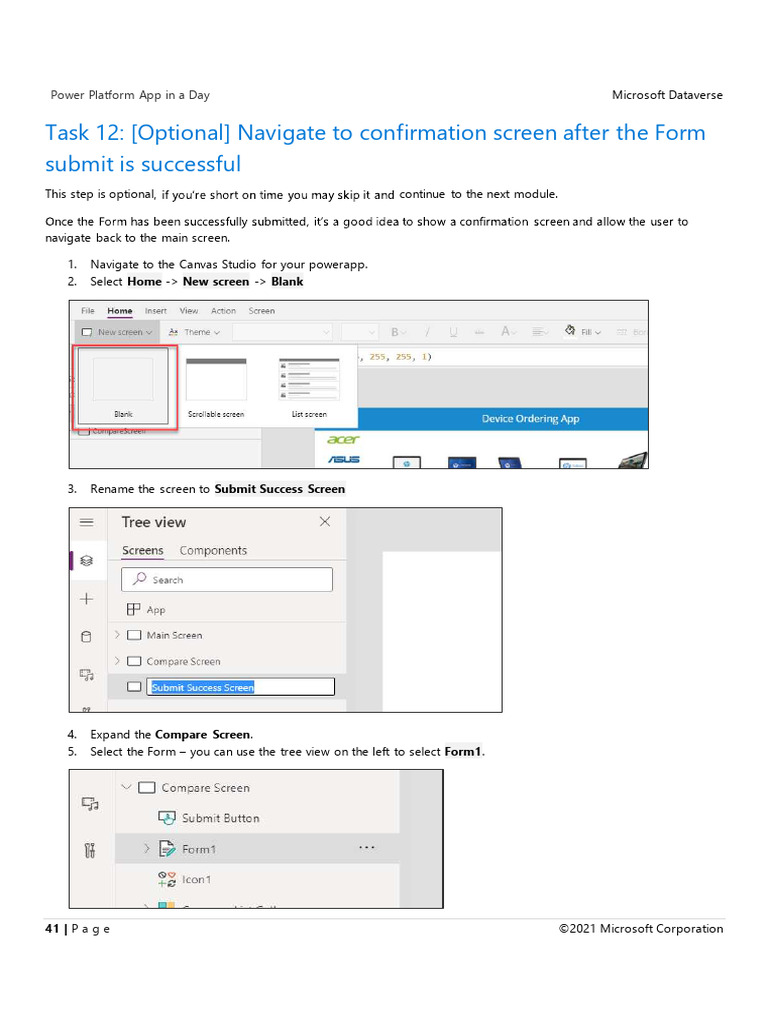 Power Apps Submit Success Screen Guide | PDF | Software | Computing
