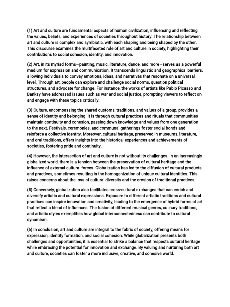 Discursive Passage 1 | PDF | Identity (Social Science) | Traditions