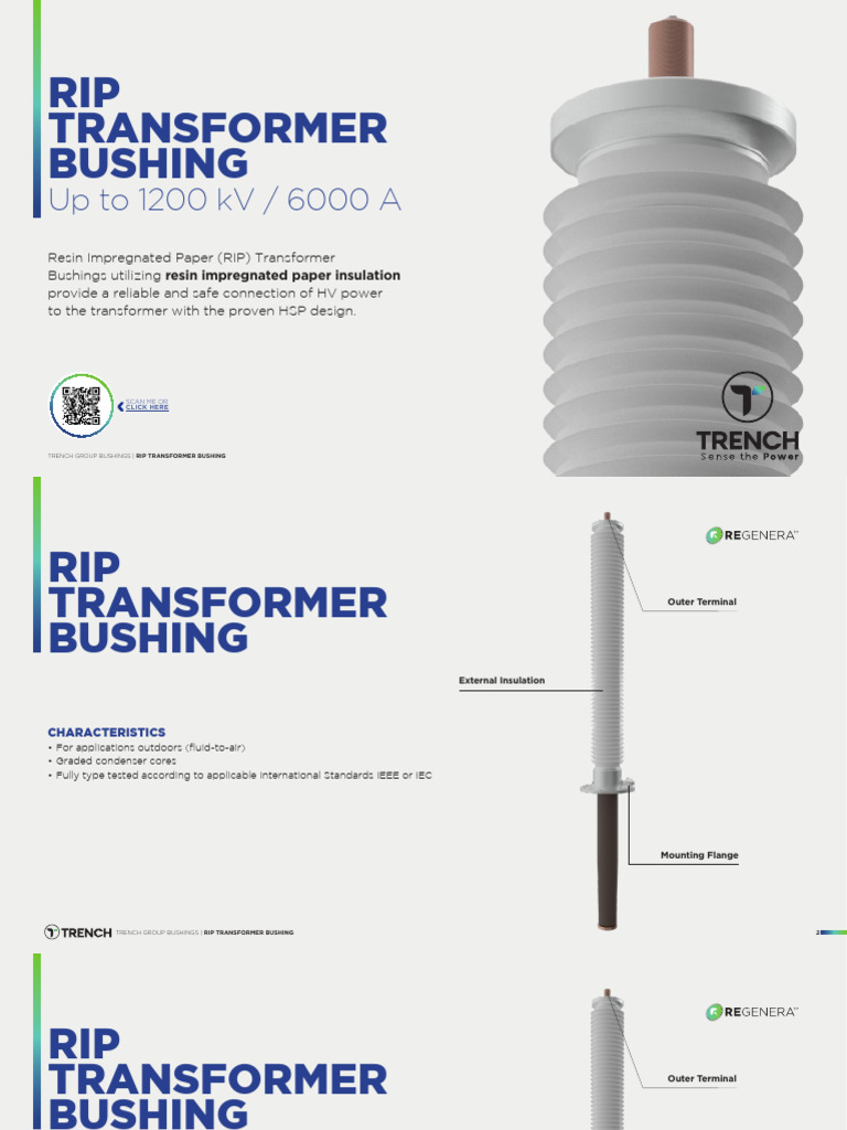 Trench Group RIP Transfomer Bushing | PDF | Transformer | Power Engineering