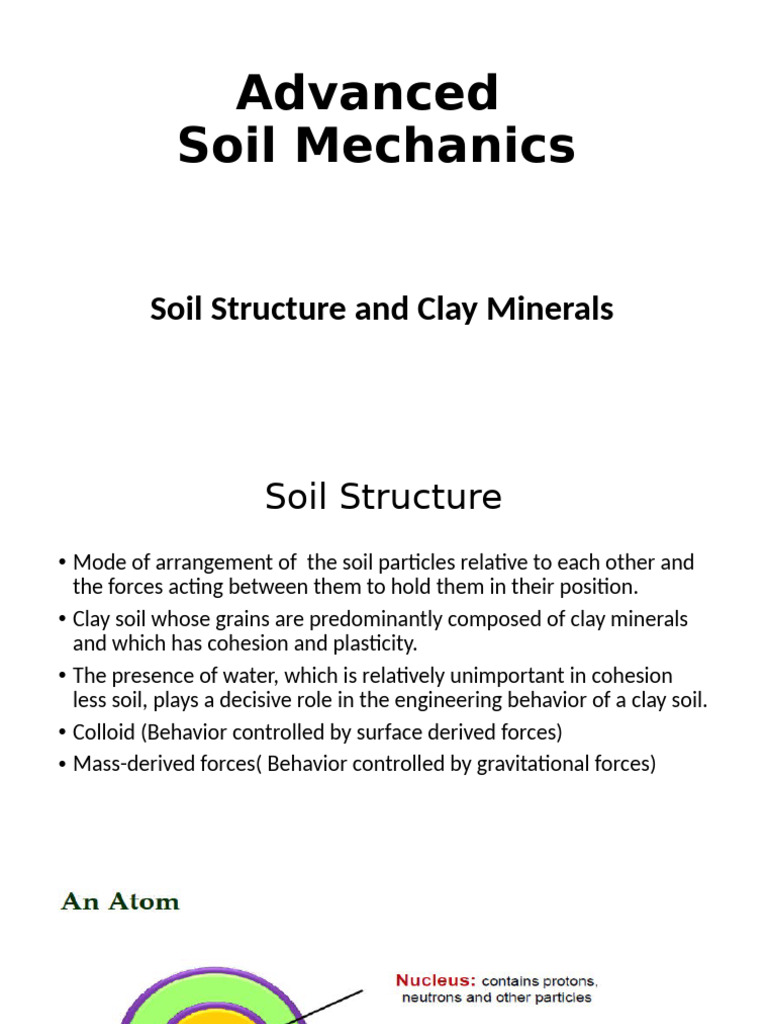 Advanced Soil Mechanics-Soil structre and clay minerals | PDF