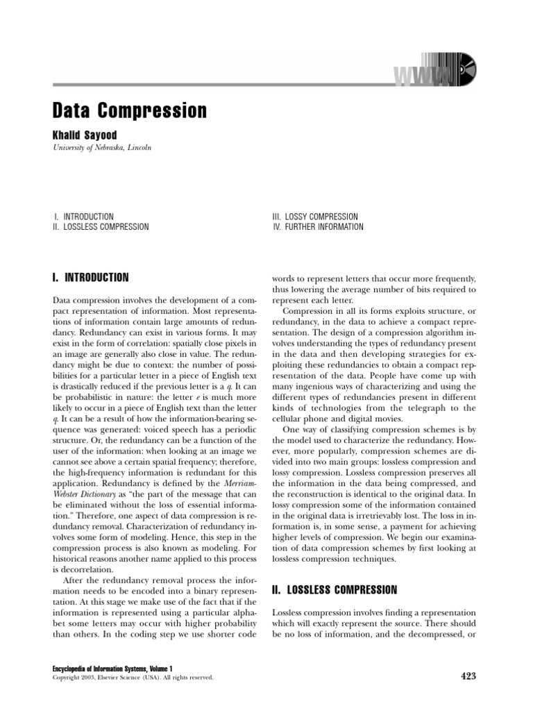 Data Compression | PDF | Data Compression | Algorithms