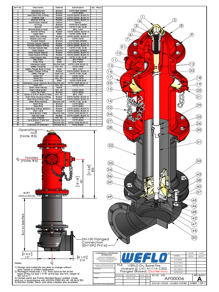 AF00006 a Fig. F0733 250 Dry Barrel Fire Hydrant Flanged Raised ...