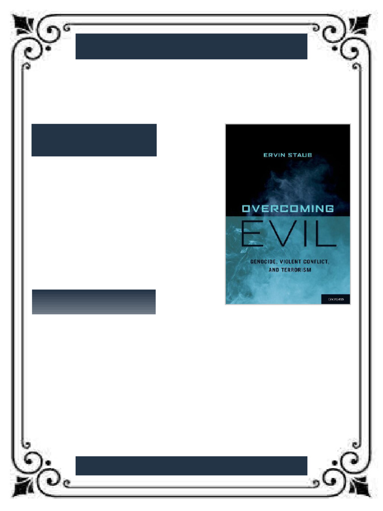 Overcoming Evil Genocide Violent Conflict and Terrorism 1st Edition ...