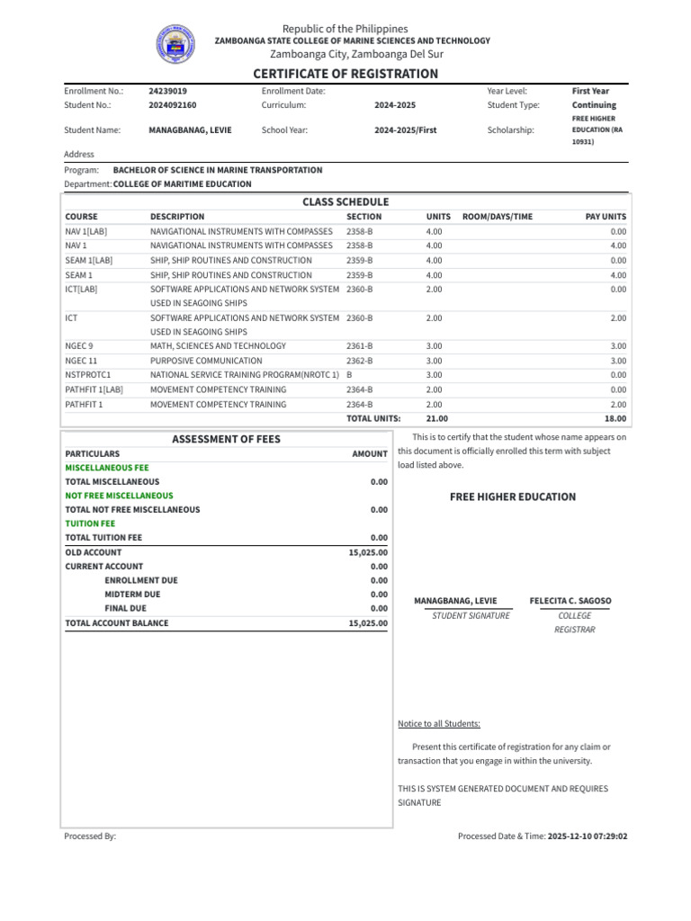 ZSCMST Student Portal (1) | PDF