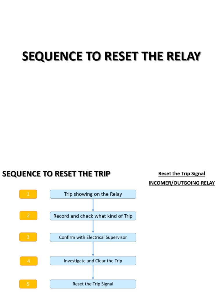 Sequence To Reset Relay | PDF