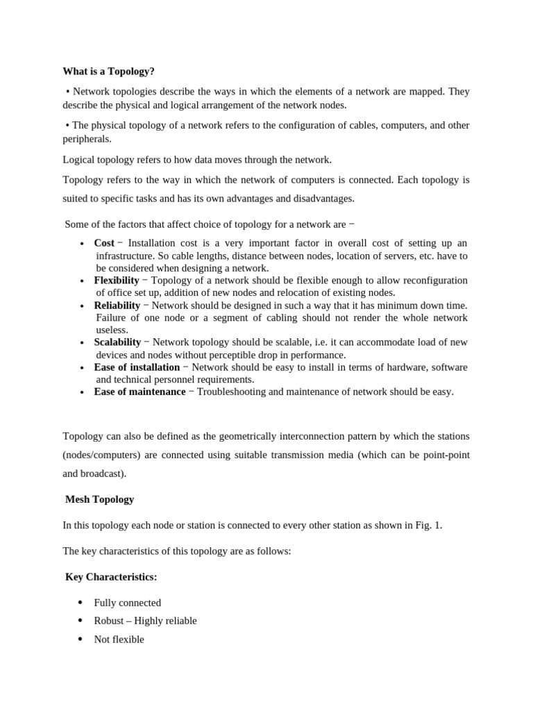 topology | PDF | Network Topology | Computer Network