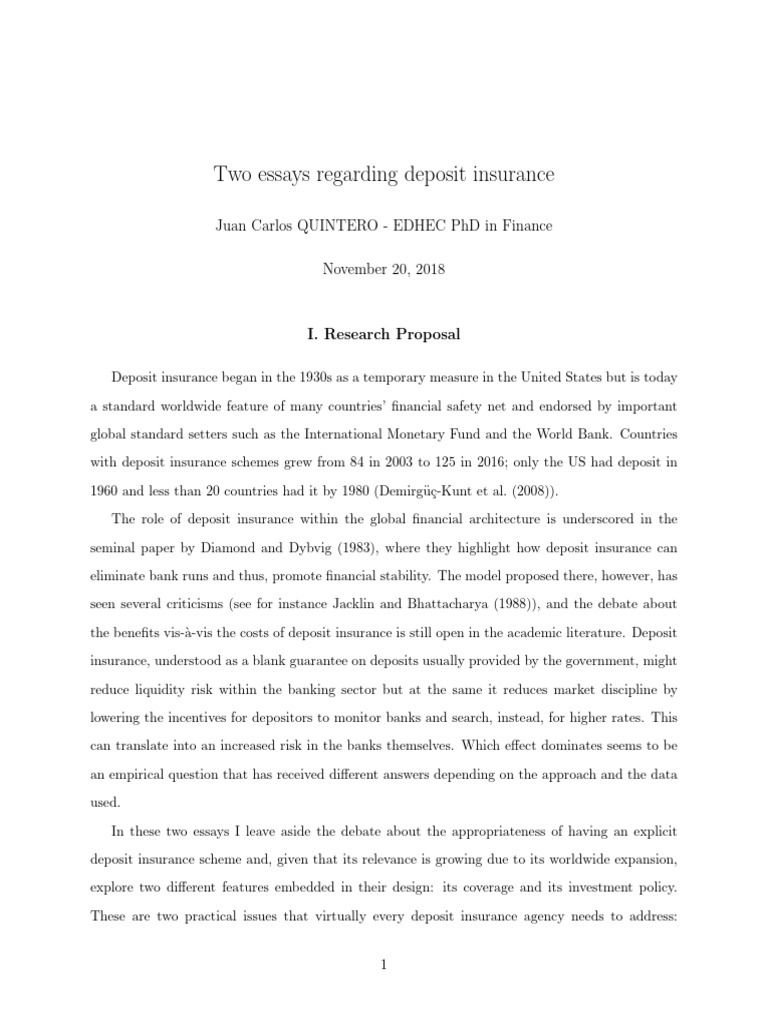 RP_sample 3 | PDF | Deposit Insurance | Banks