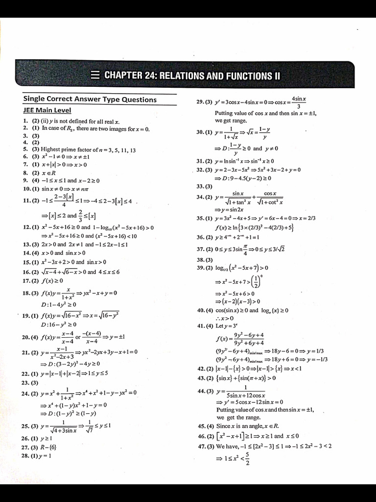 Relations and Function 12th | PDF