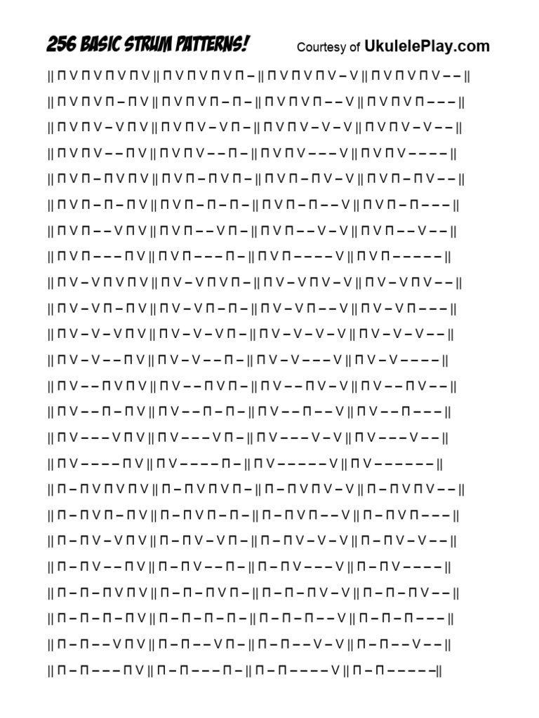 256 Basic Strum Patterns | PDF