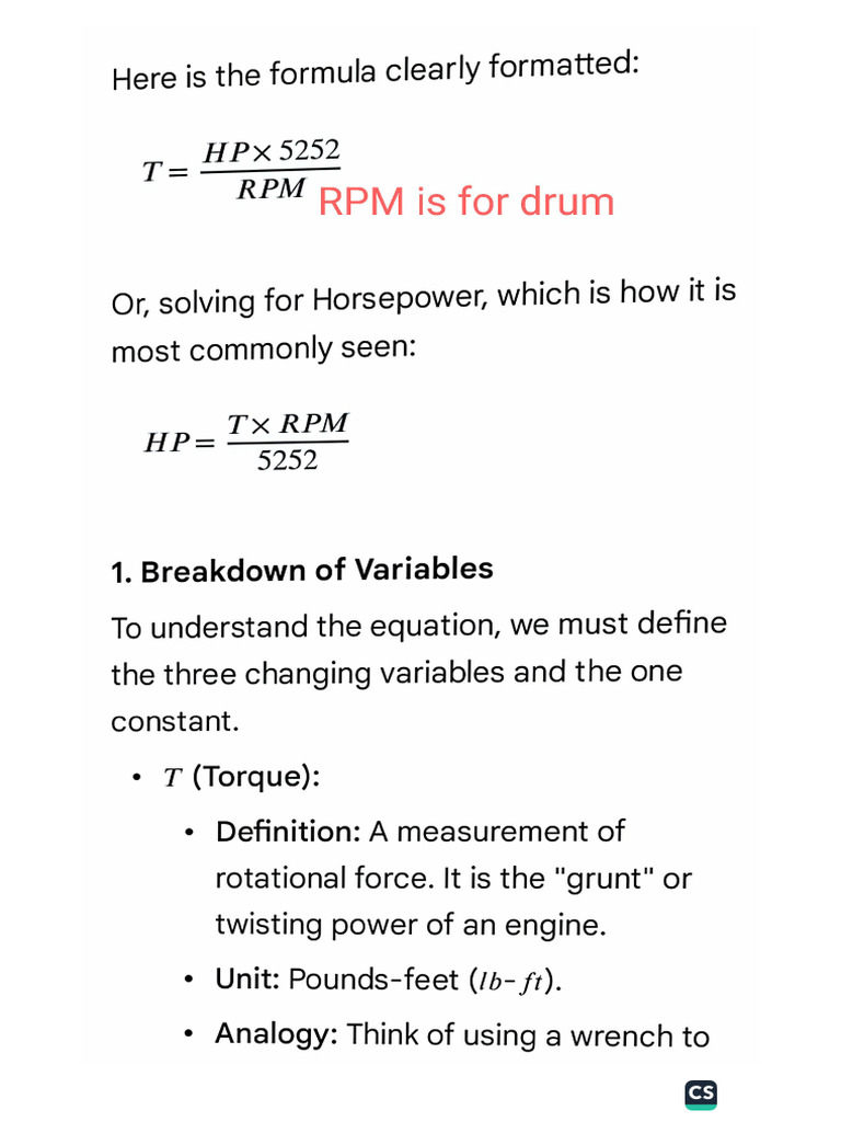 Lift Motor Power Calculations | PDF