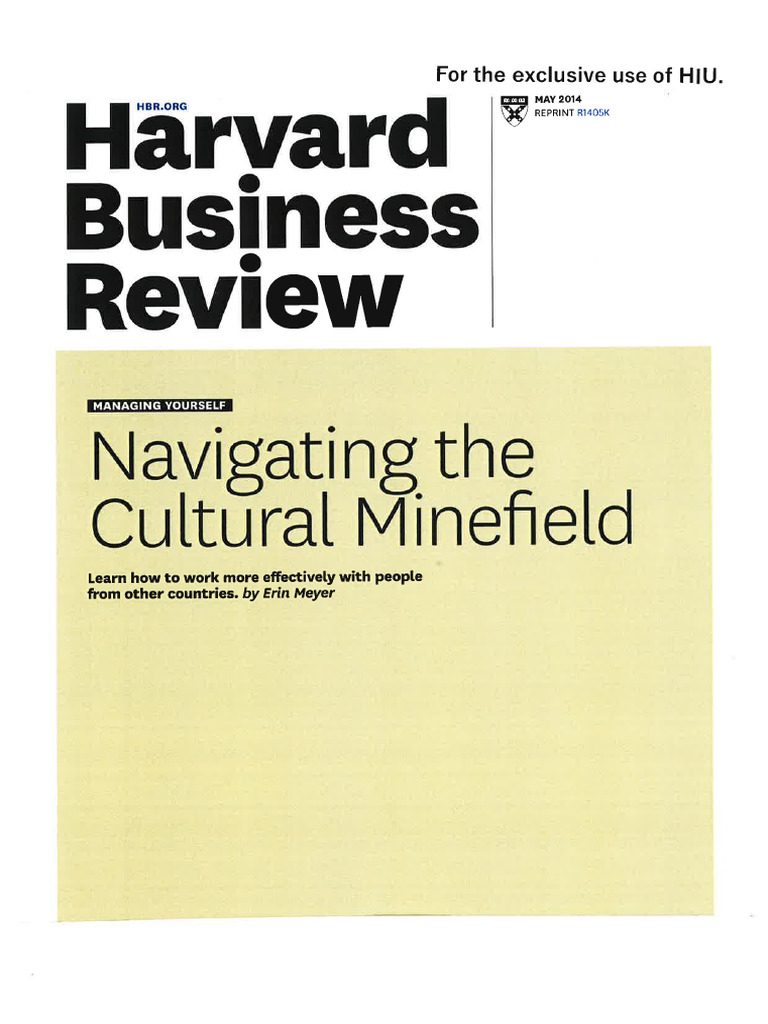 Navigating The Cultural Minefield | PDF