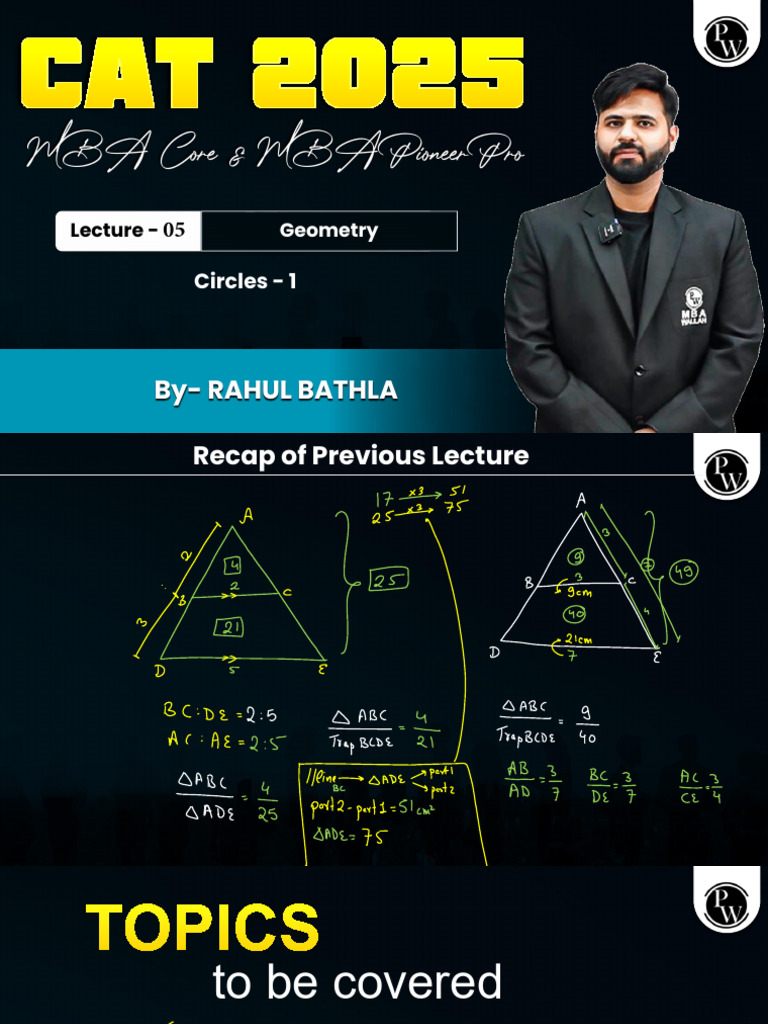 Geometry 05 _ Class Notes __ MBA Pro 2025 (CAT + OMETs) | PDF | Circle ...