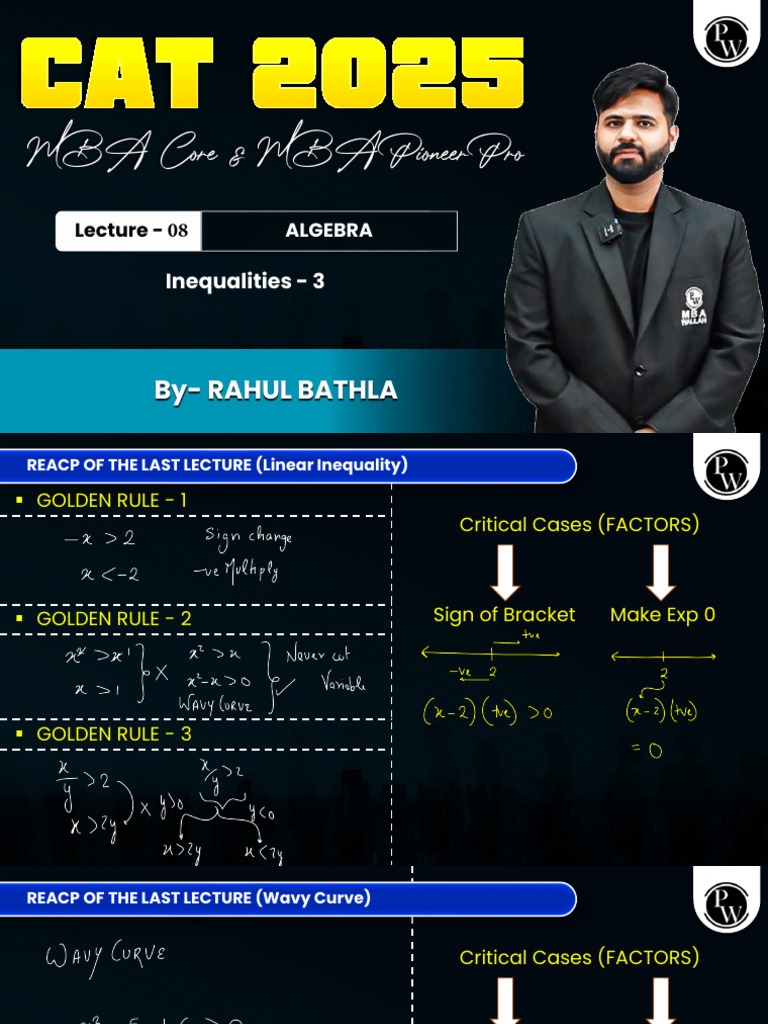 Algebra 08 _ Class Notes __ MBA Pro 2025 (CAT + OMETs) | PDF ...