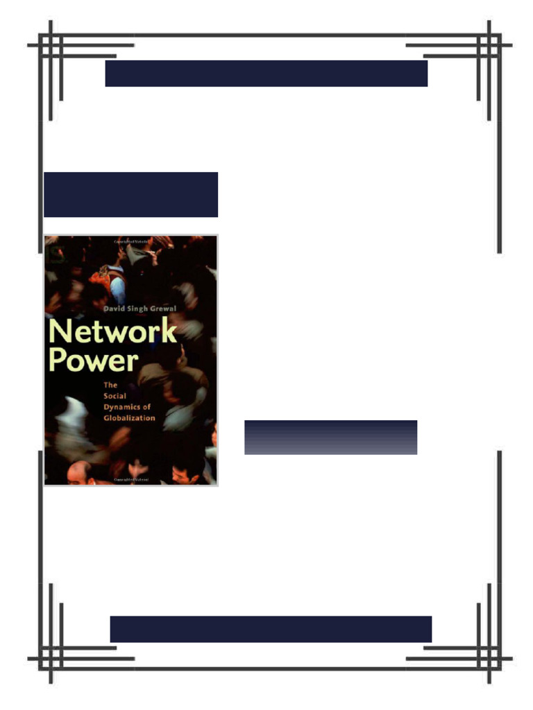Network Power The Social Dynamics of Globalization 1st Edition David ...