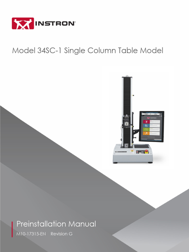 34sc 1 Single Column Table Model Preinstallation Manual 7 | PDF ...
