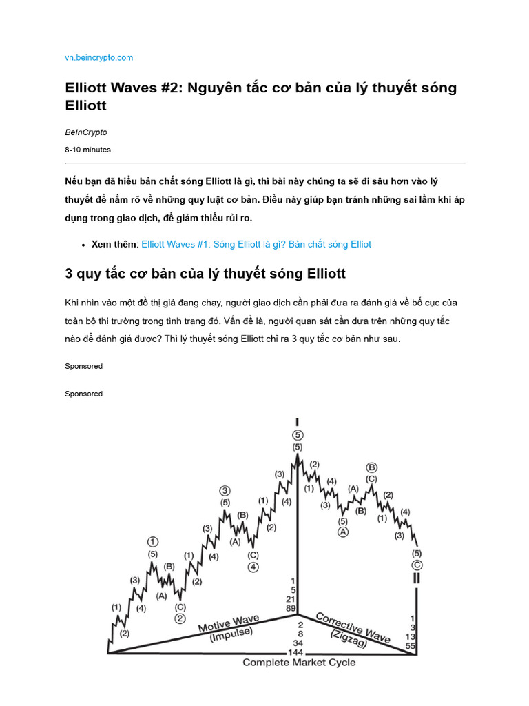 Elliott Waves #2 - Nguyên Tắc Cơ Bản Của Lý Thuyết Sóng Elliott | PDF