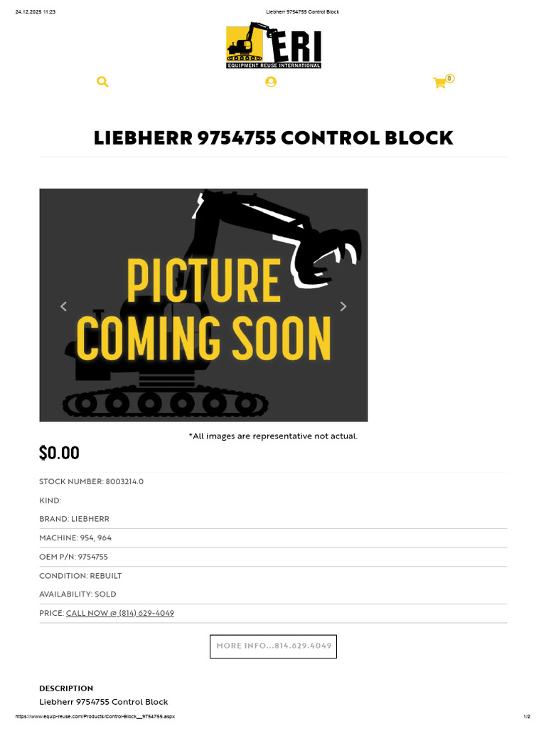Liebherr 9754755 Control Block Details | PDF