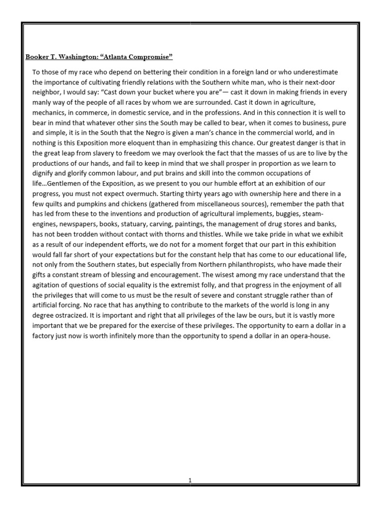 Booker T. Washington vs. WEB Dubois | PDF | Knowledge